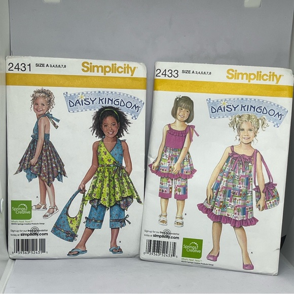 Simplicity | Other | Simplicity Daisy Kingdom Sewing Patterns For Girls ...